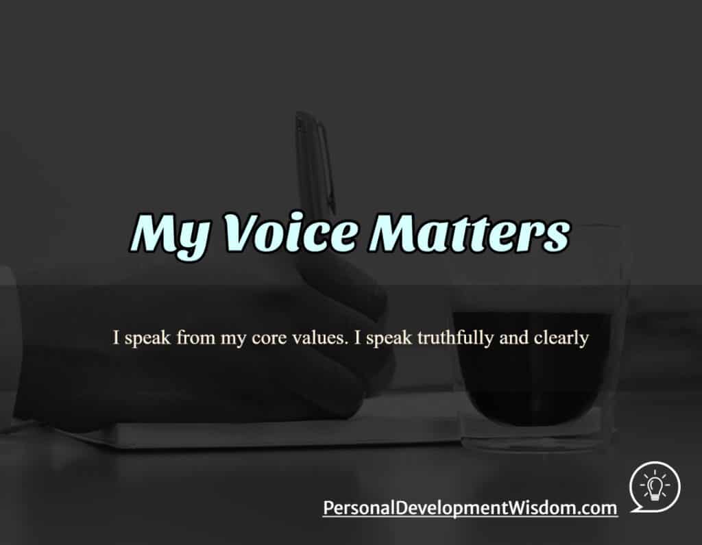 My Voice Matters - Personal Development Wisdom